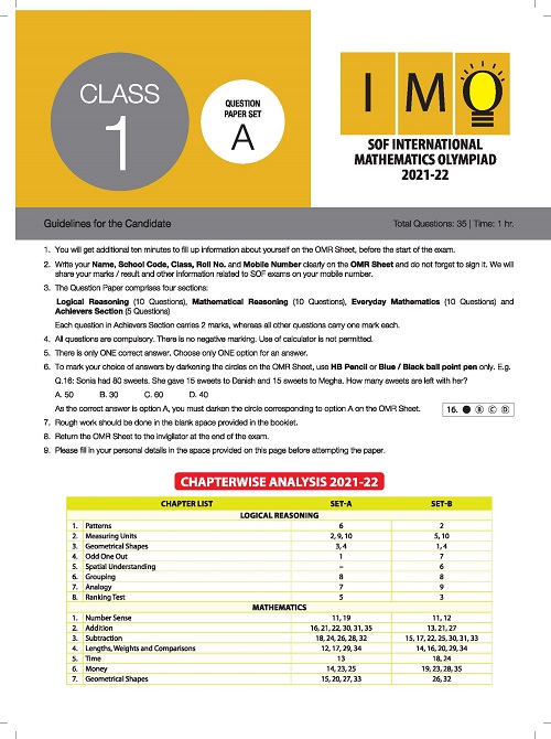Class 1 Mathematics Olympiad Previous 5 Years Papers Schools Class 1 Mathematics Olympiad Previous 5 Years Papers Schools